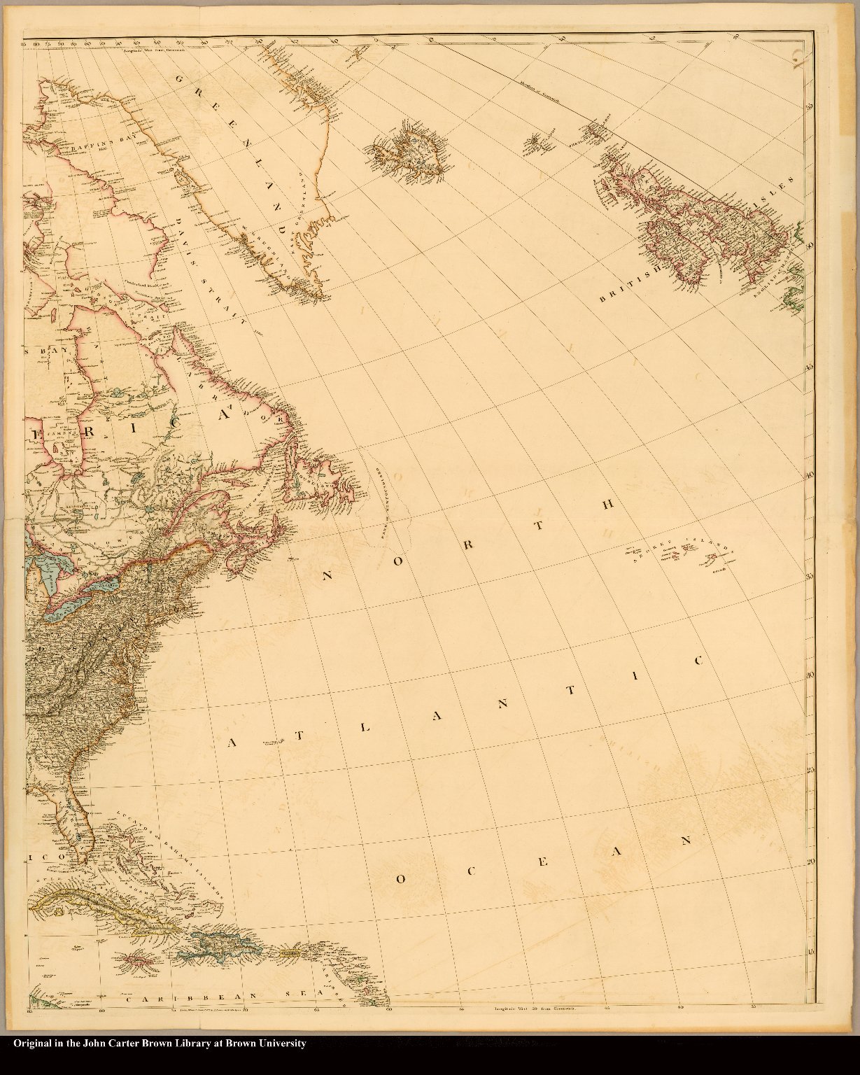 [Map of the eastern part of North America including British isles and ...