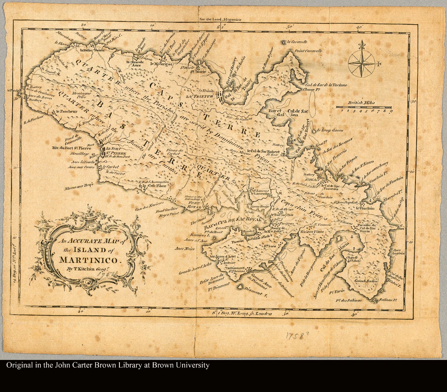 An accurate map of the island of Martinico by T. Kitchin geogr - JCB ...