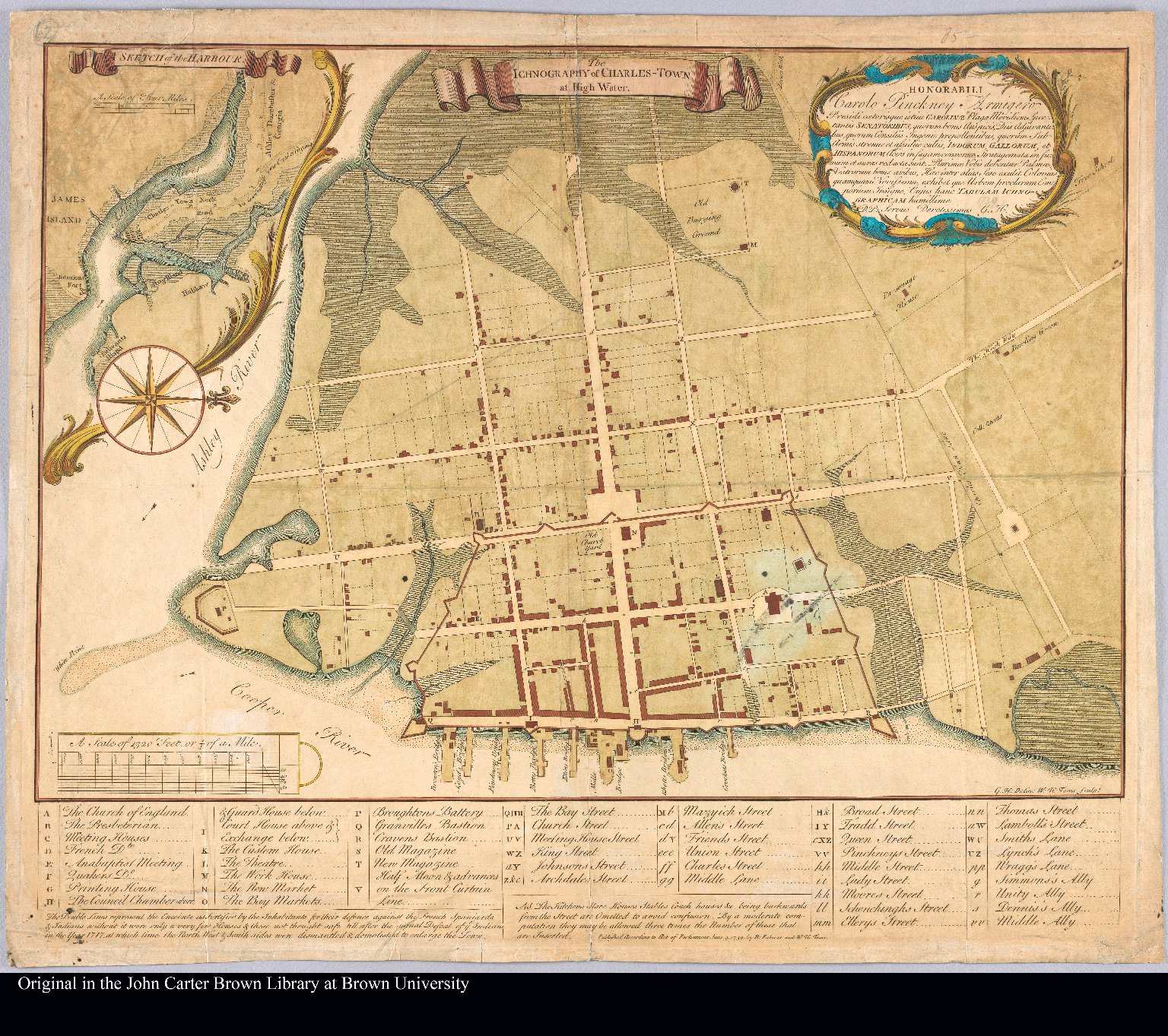 The ichnography of Charles-Town at high water - JCB Map Collection