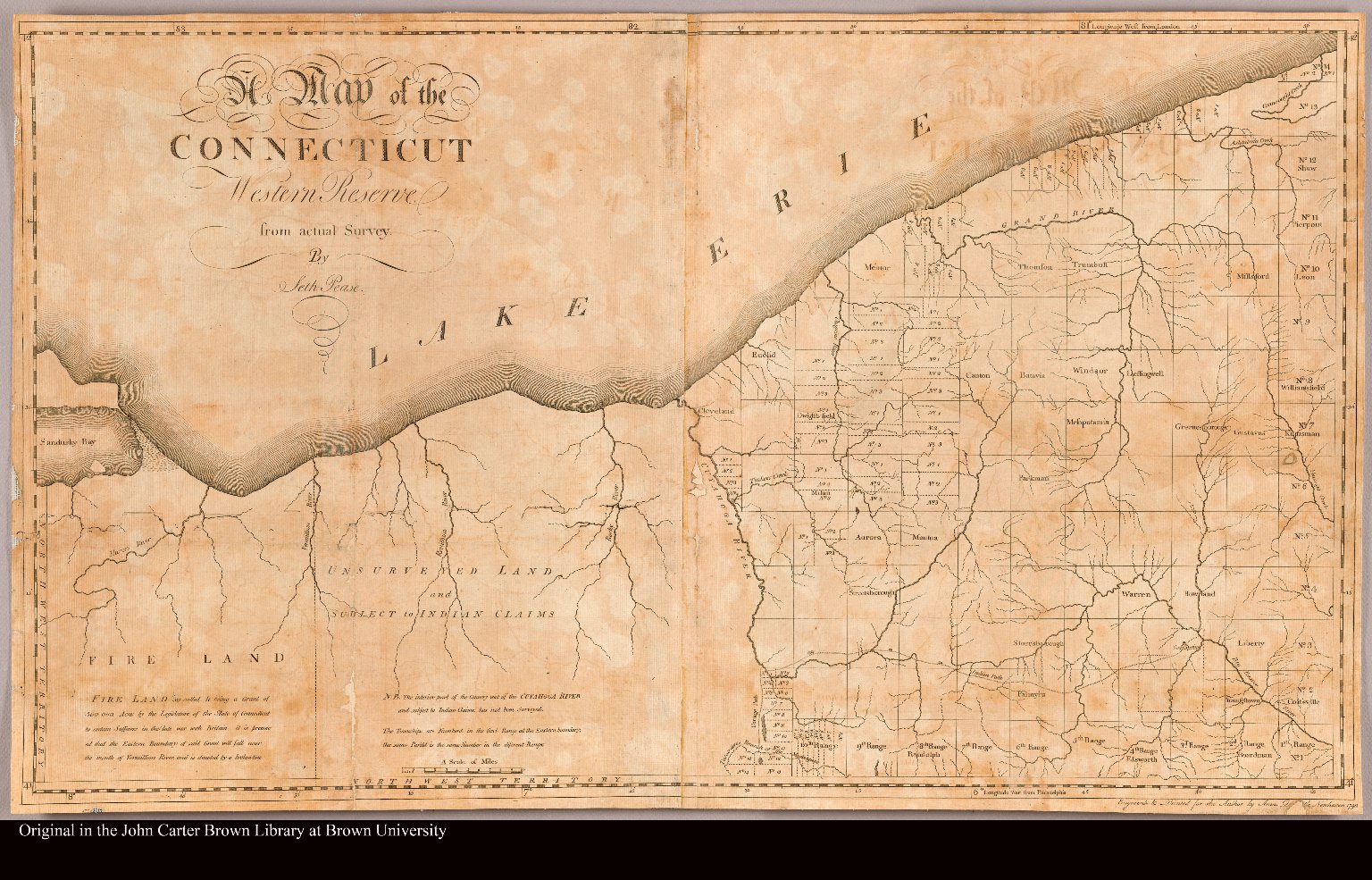 A map of the Connecticut Western Reserve from actual survey by Seth ...