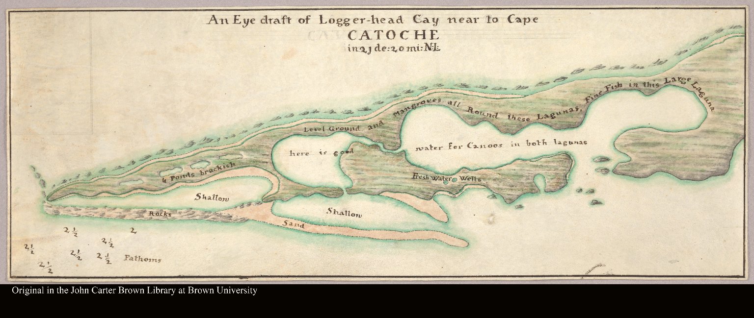 An eye draft of Logger-head Cay near to Cape Catoche in 21 de: 20 mi: N ...
