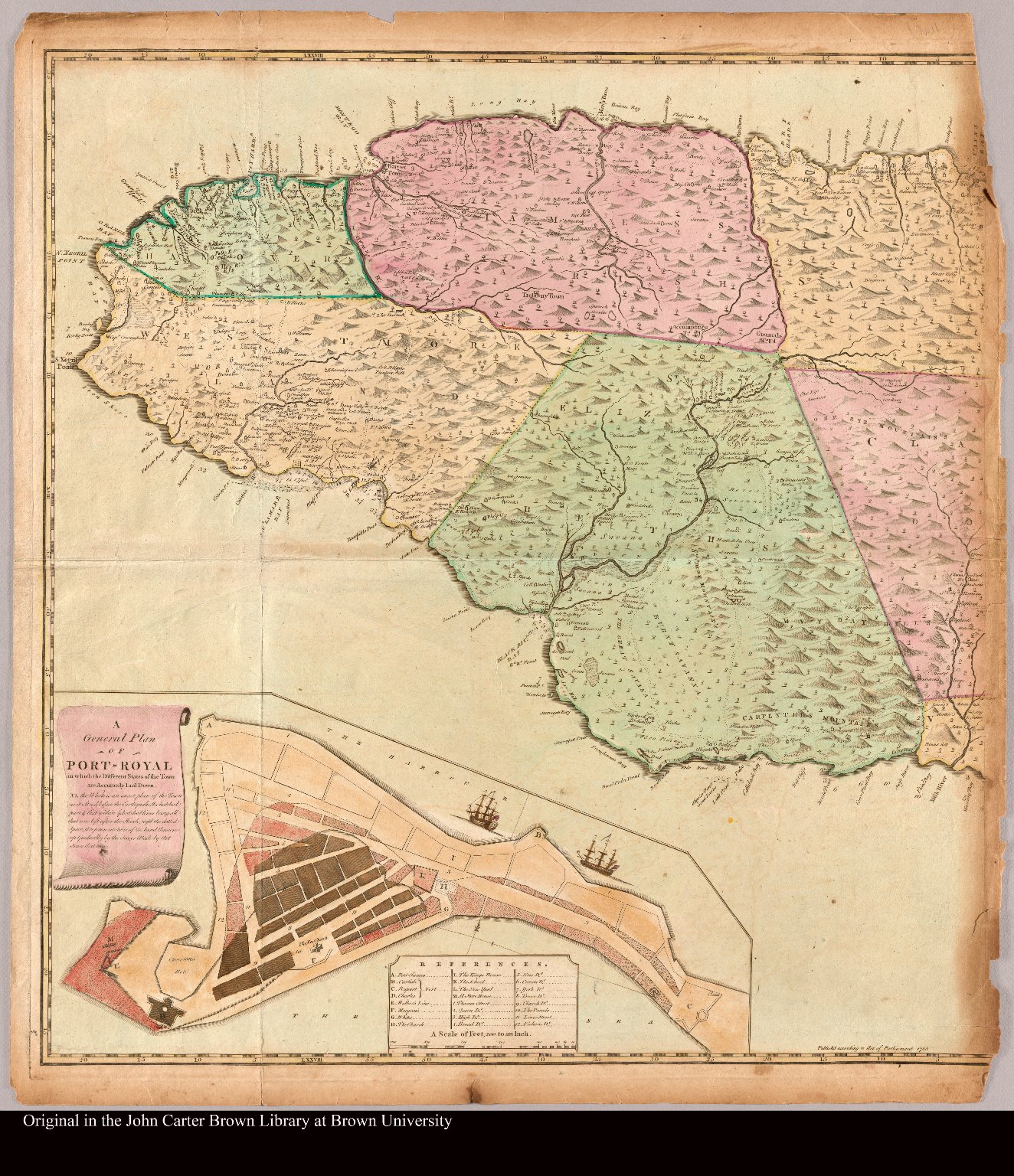 [right half] Map of the western half of Jamaica - JCB Map Collection