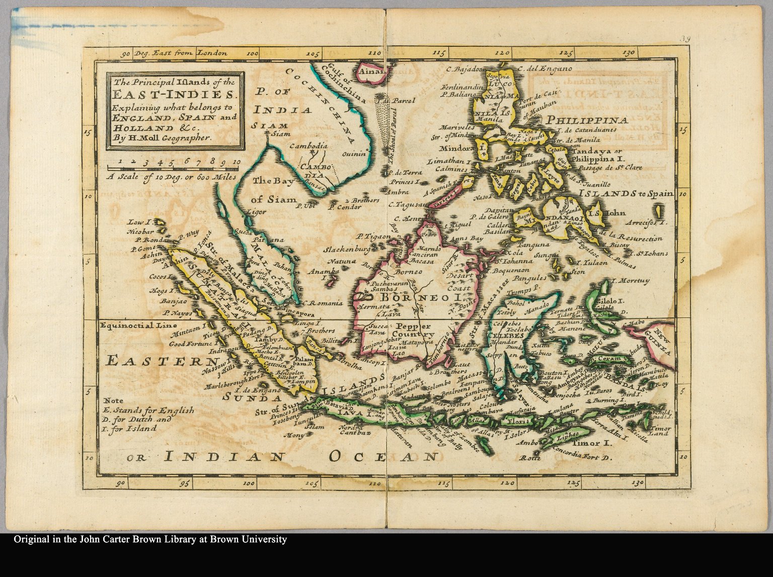 The principal islands of the East-Indies explaining what belongs to ...
