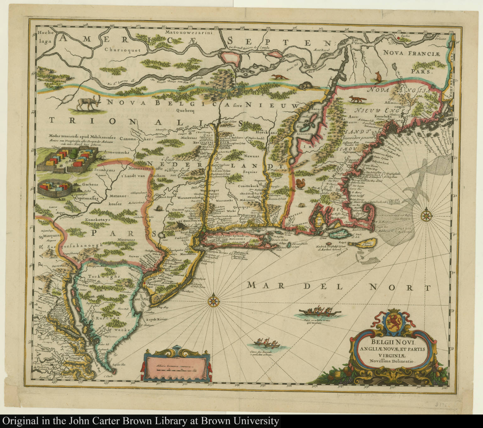 Belgii Novi. Angliae Novae, et Partis Virginiae Novissima Delinatio ...