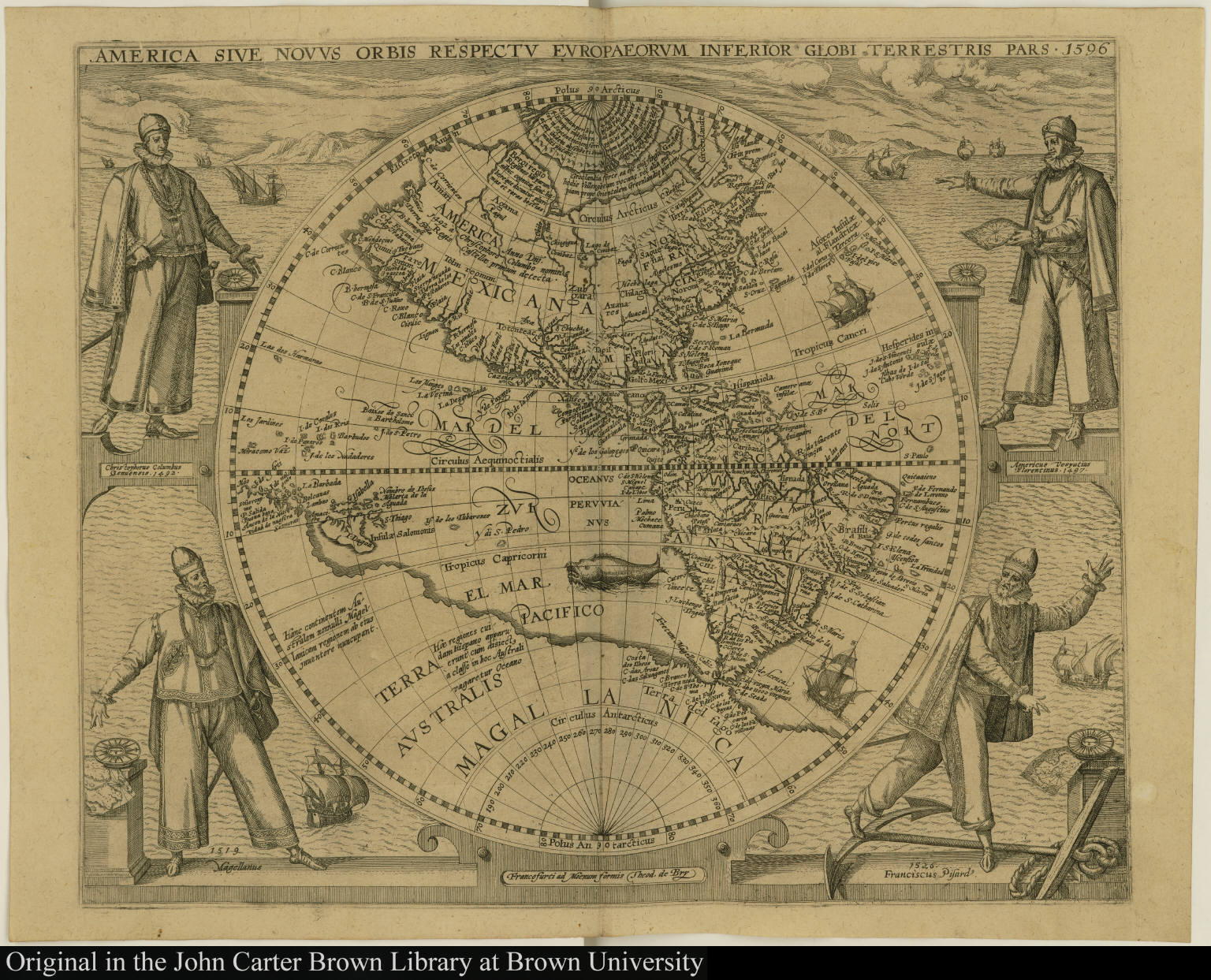 America sive Novus orbis respectu Europaeorum inferior globi terrestris ...