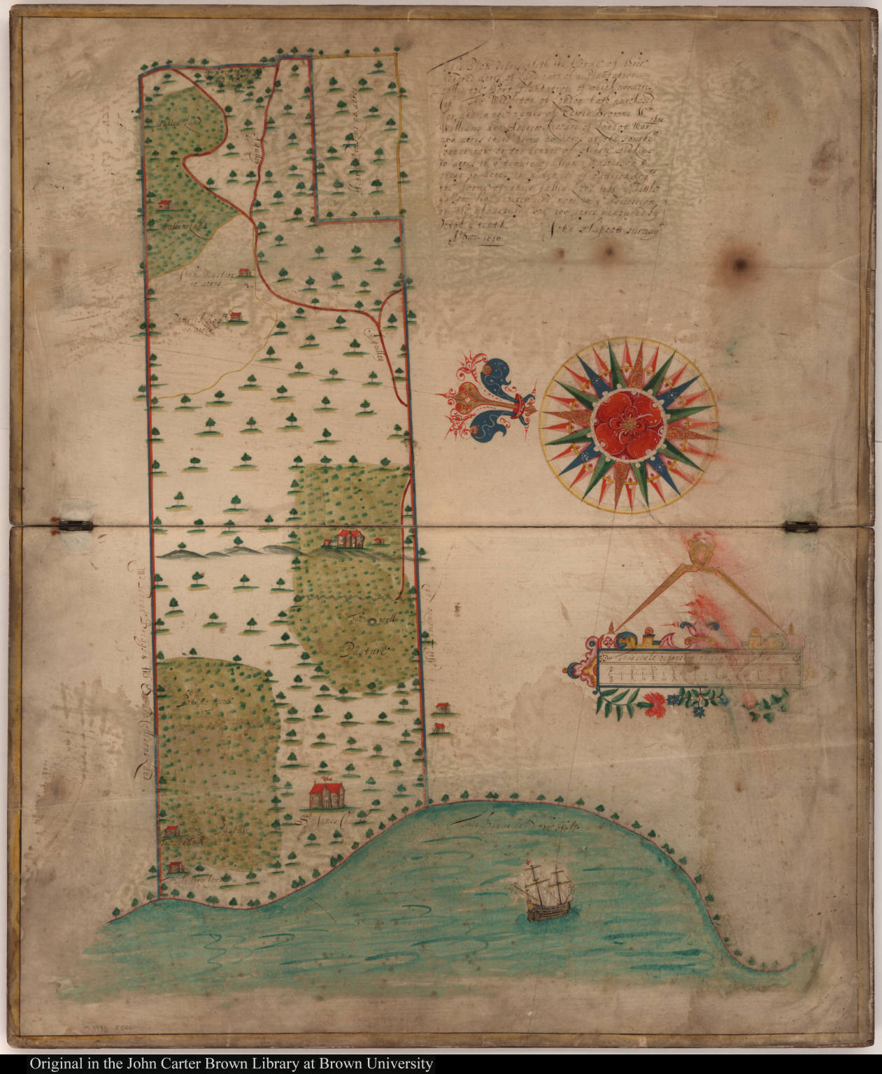This plott representeth the forme of three hundred acres of Land part ...
