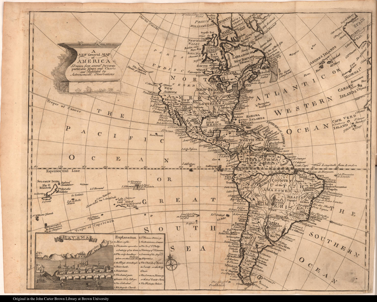 A New General Map of America Drawn from several Accurate particular ...